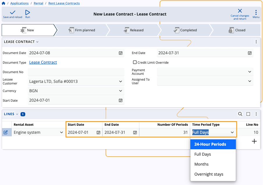 New time period types and automated period calculations for rental ...